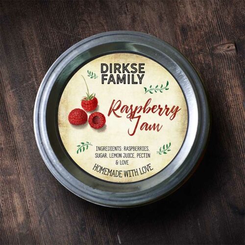 Customized Raspberry Jam Labels – Authentic Heirlooms
