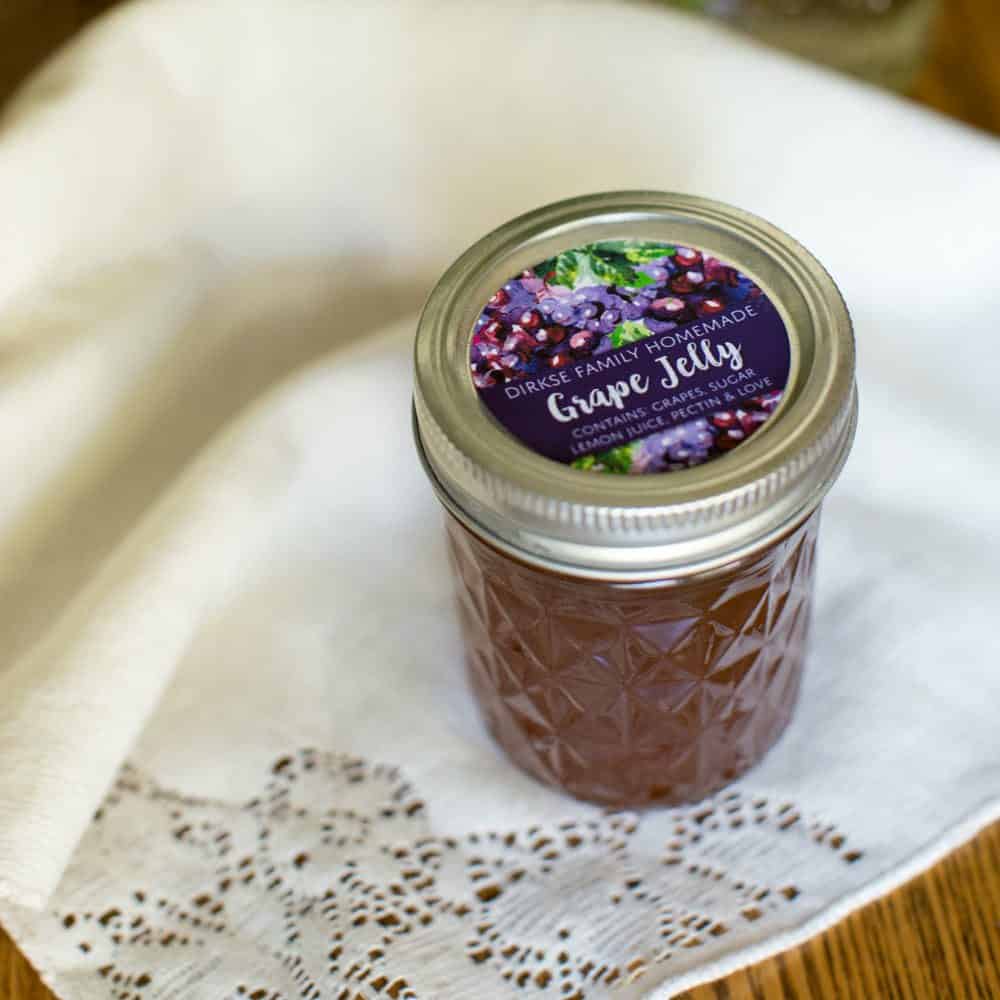 Customized Grape Jelly Canning Label