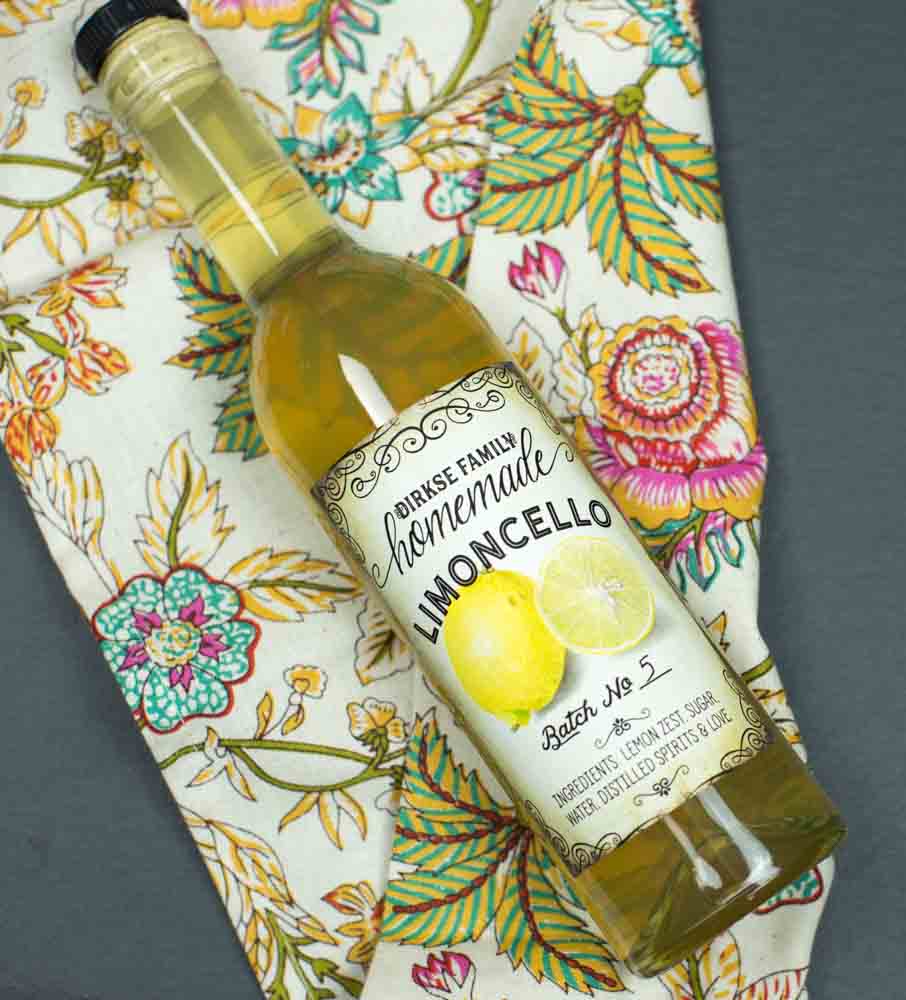 Customizable Limoncello Labels - Vintage