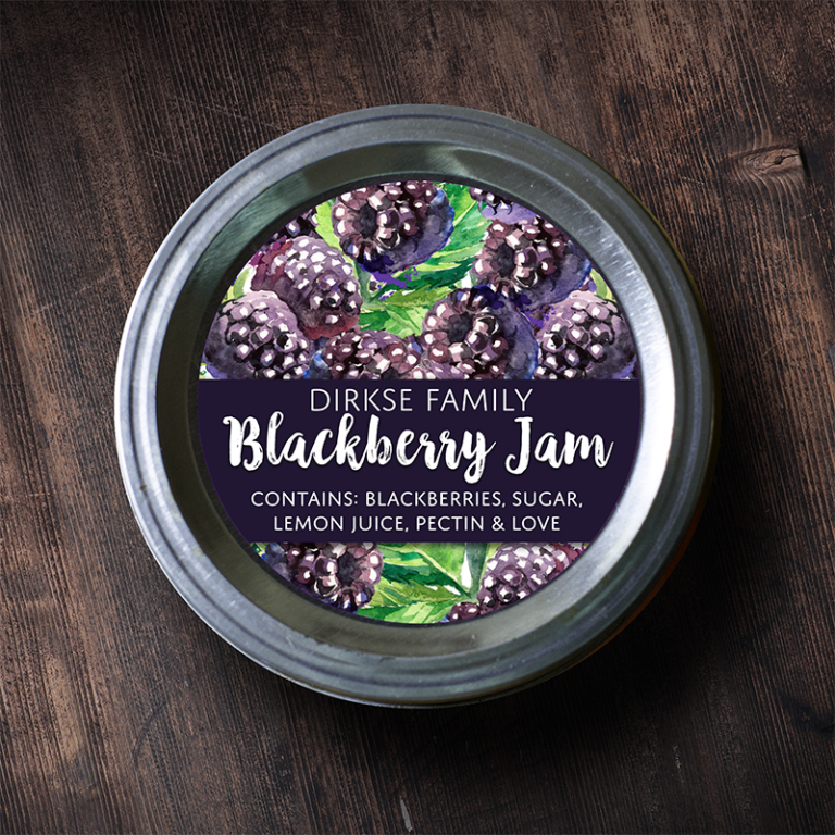 Customized Blueberry Canning Labels