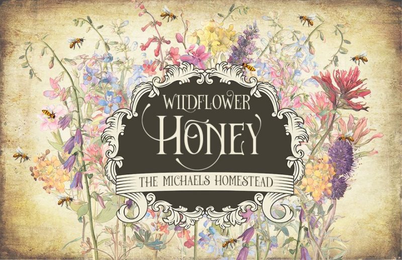 Custom Honey Labels - Vintage Wildflowers