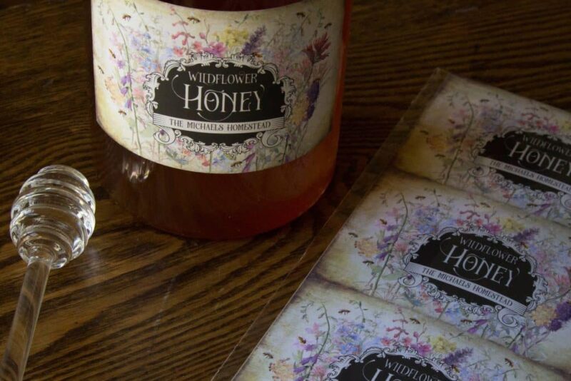 Custom Honey Labels - Vintage Wildflowers