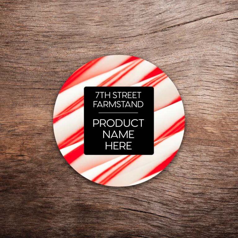 Customizable Peppermint Candy Labels - Vivid Photo – Authentic Heirlooms
