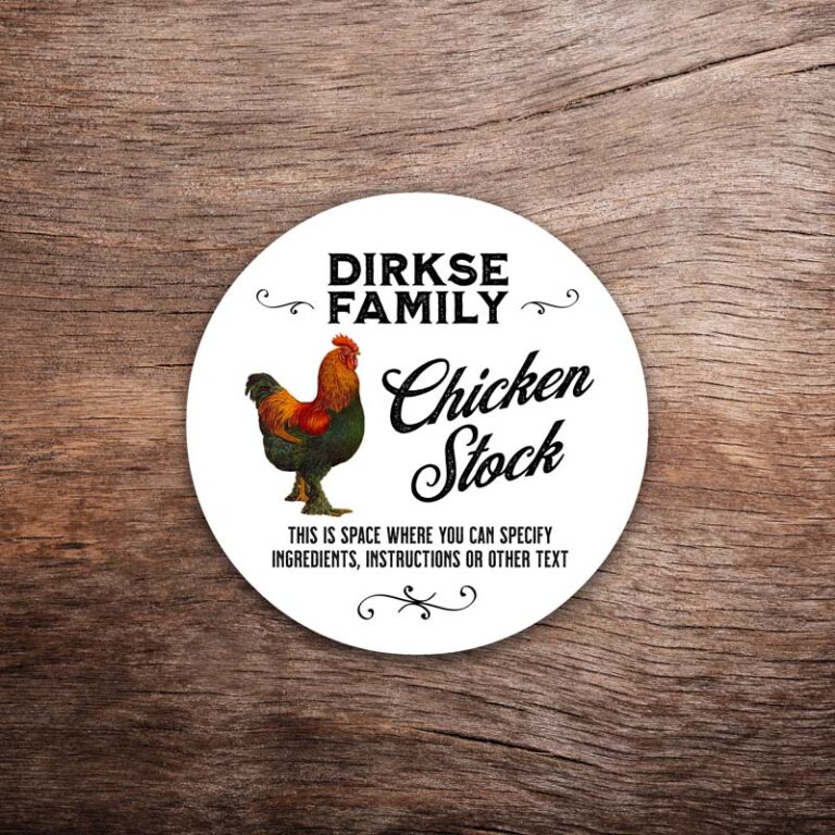 Customizable Chicken Labels - Classic White Design – Authentic Heirlooms