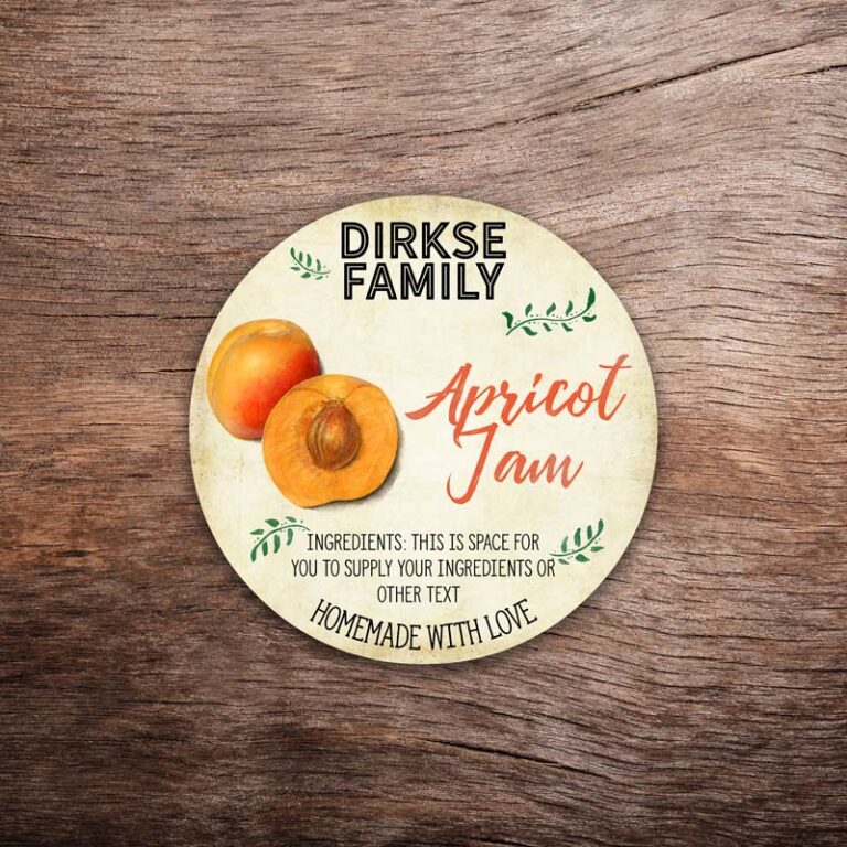 Apricot Jam Labels